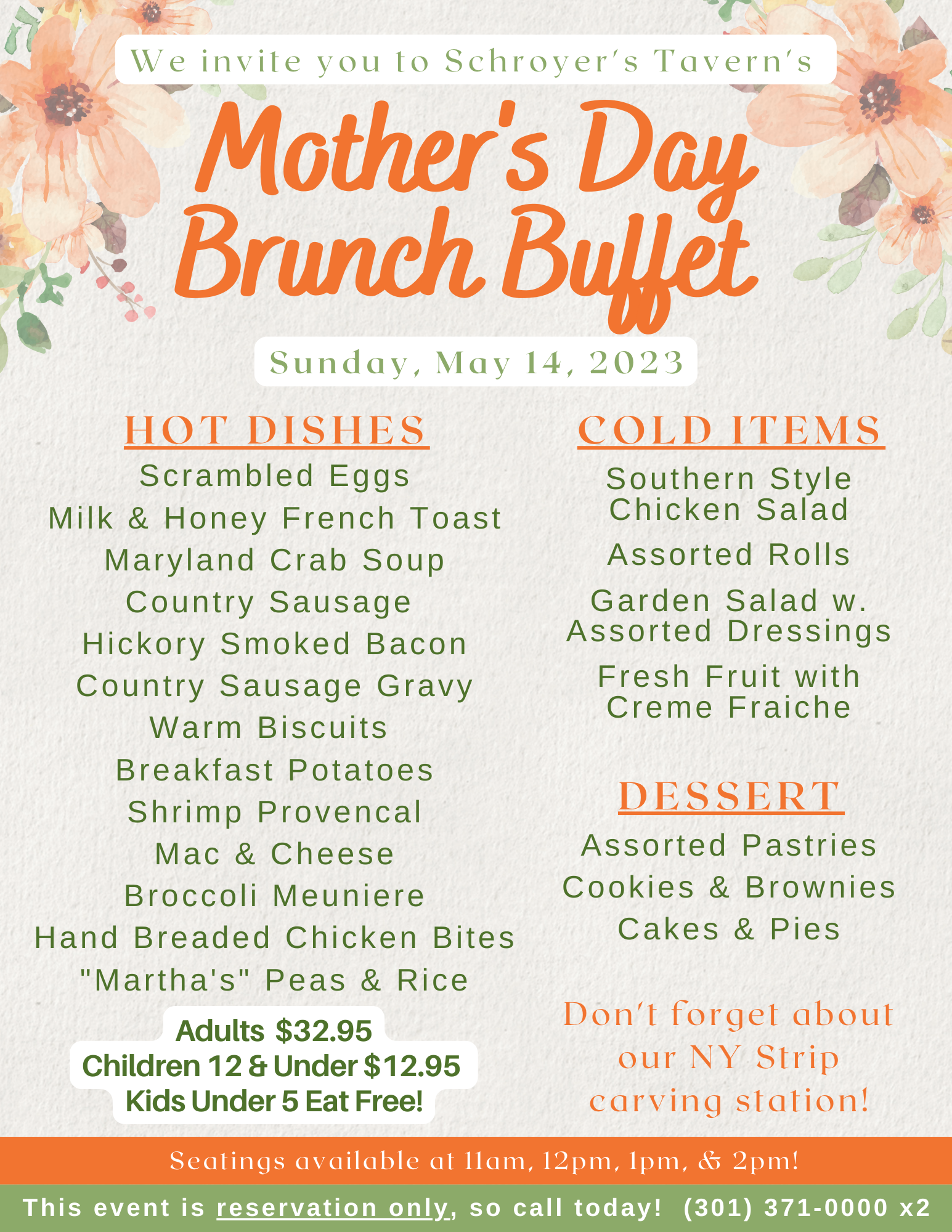 Mother's Day Brunch Buffet - Maryland National Golf Club